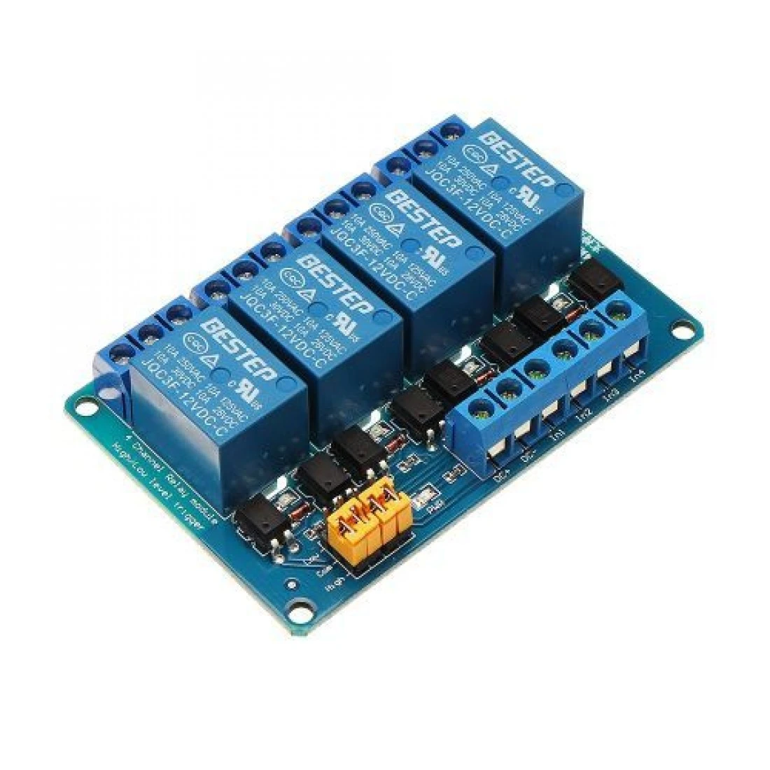 4-Channel 3-5V Relay Module With Opto Isolated Input