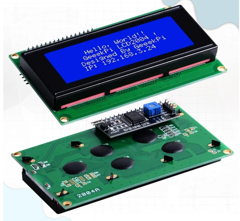 20x4 LCD Display Module with I2C Interface Adapter Blue Backlight
