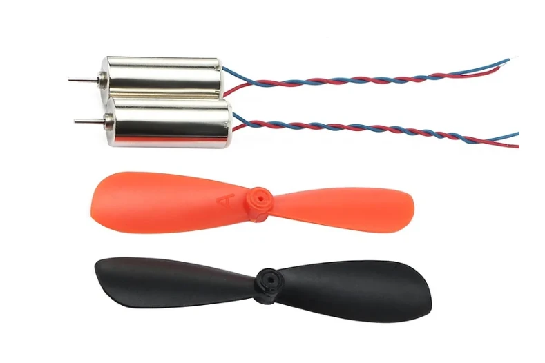 A pair of Micro Coreless Motor for Drones/Quadcopters/RC with propeller