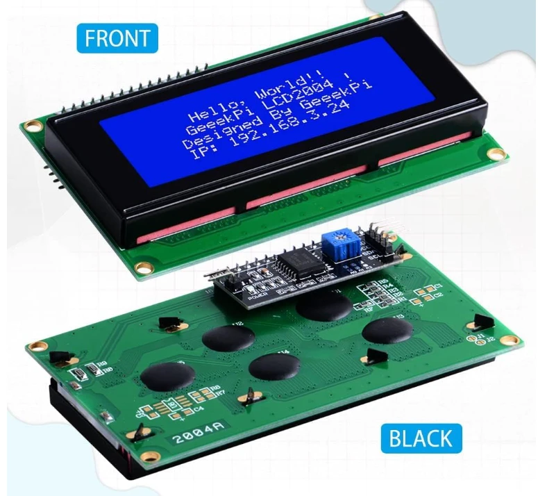 20x4 LCD Display Module with I2C Interface Adapter Blue Backlight