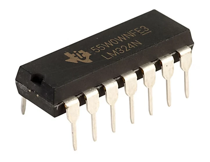 LM324N TI DIP-14 Quad OP-AMP IC (Original IC)