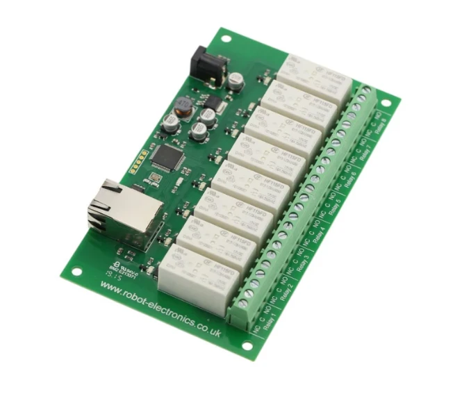Ethernet /LAN Controlled 8 Channel Relay Module (RJ45-RLY16, Up to 16Amp)