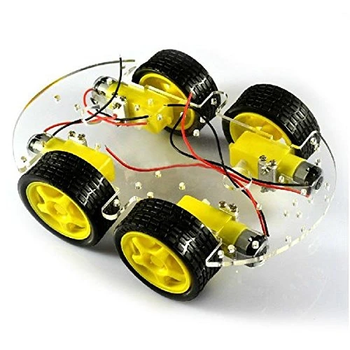 4WD Smart Robot Car Transparent Single Layer Chassis Kit for Arduino ...